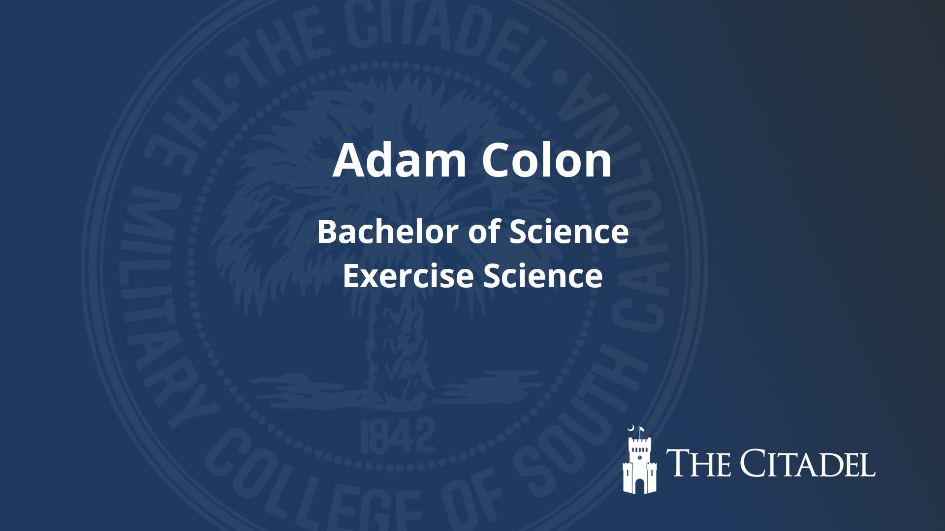 Adam Colon - The Citadel Commencement