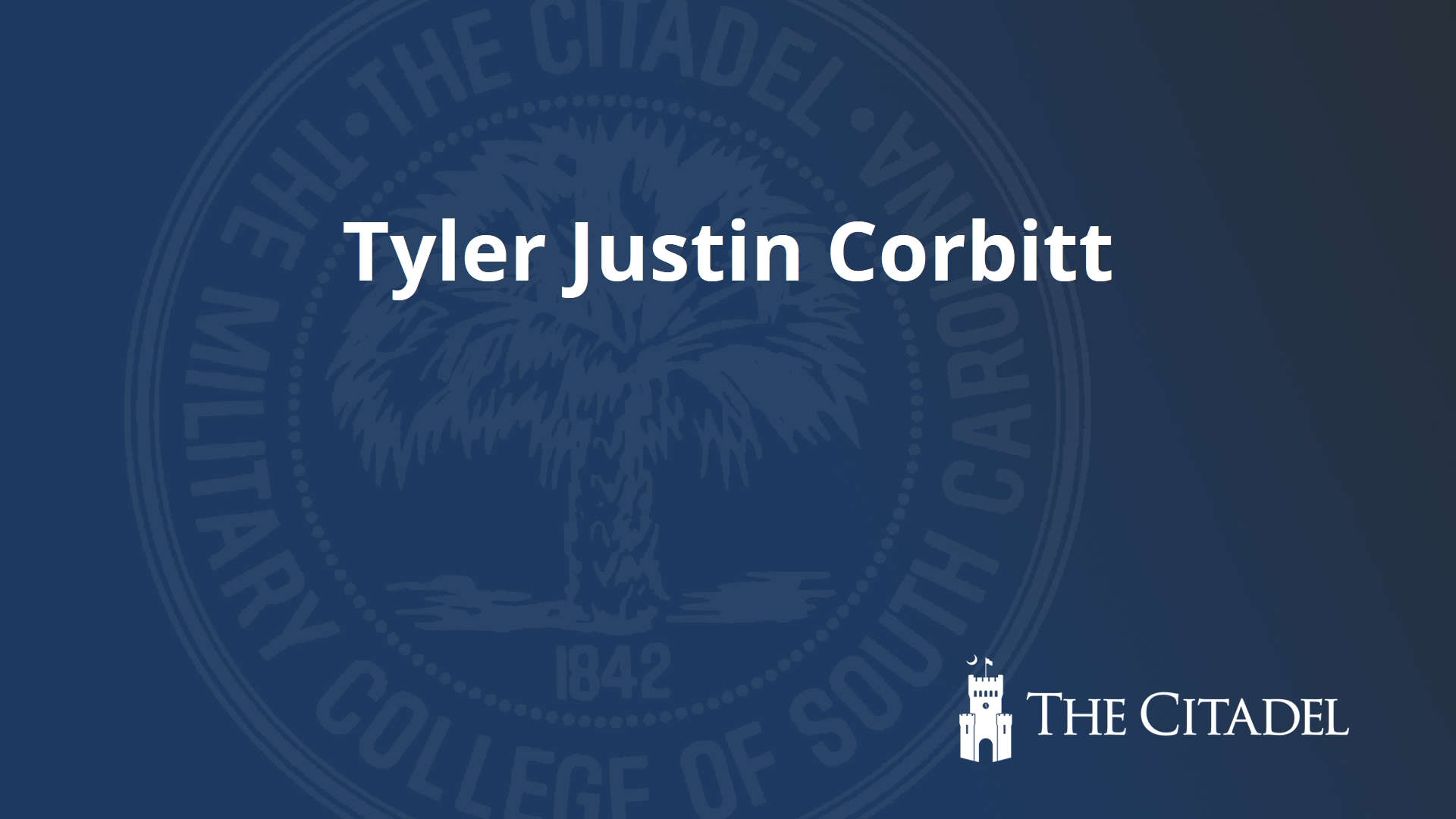 Tyler Justin Corbitt - The Citadel Commencement
