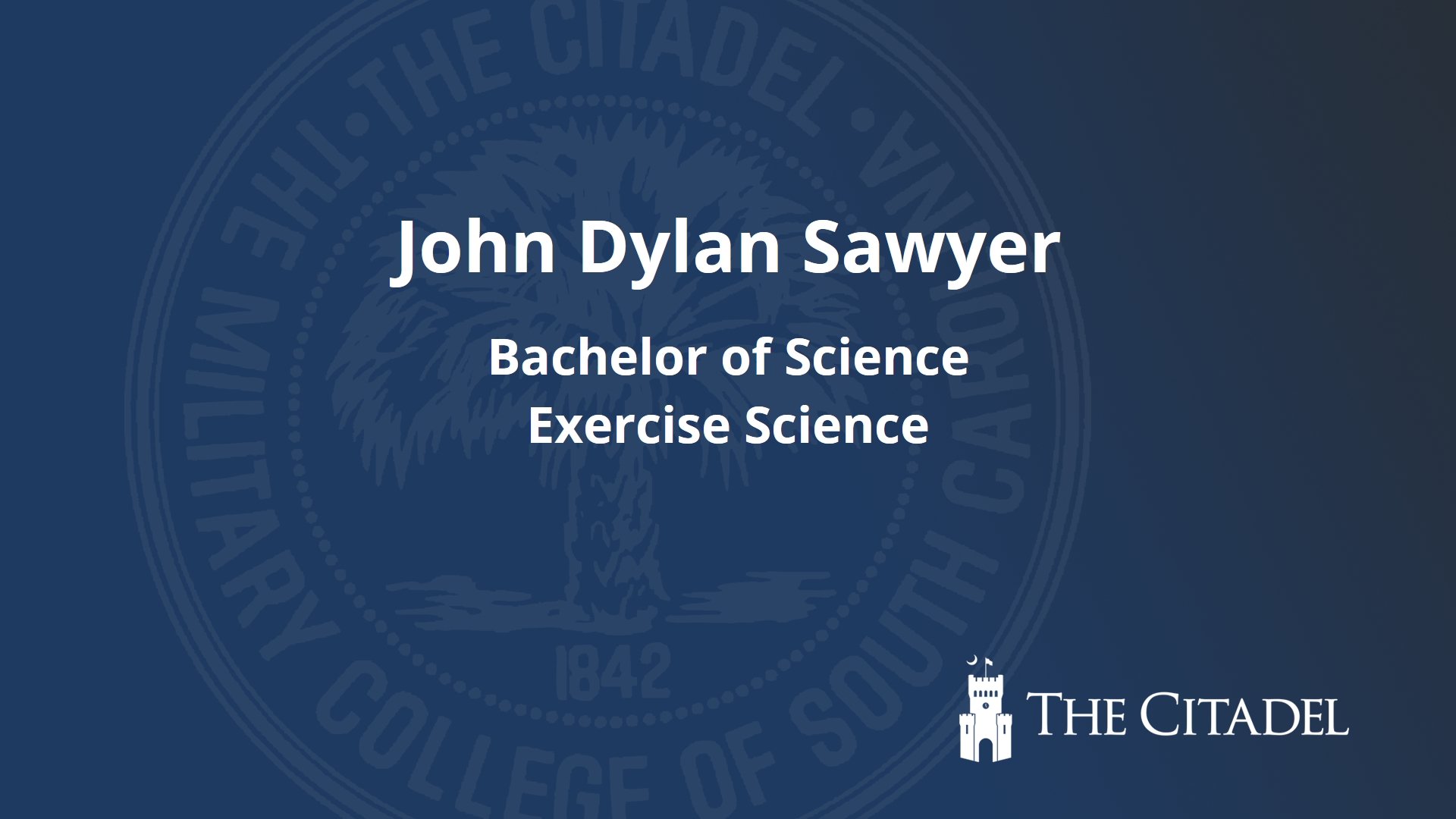 John Dylan Sawyer - The Citadel Commencement 2024 John Dylan Sawyer - The Citadel Commencement 2024